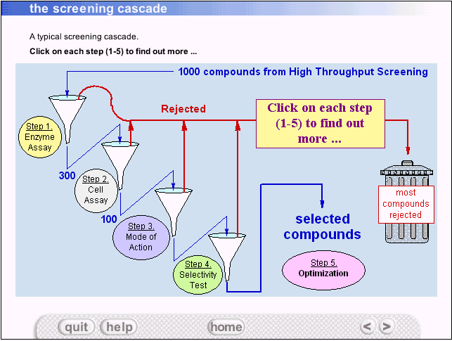 Medicine: The Discovery Process Sample Screens